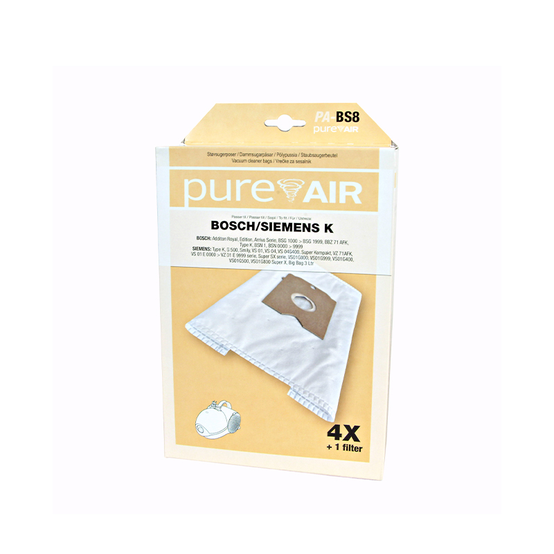 Pureair støvsugerposer BS8 Siemens Smily Type K | Kop & Kande