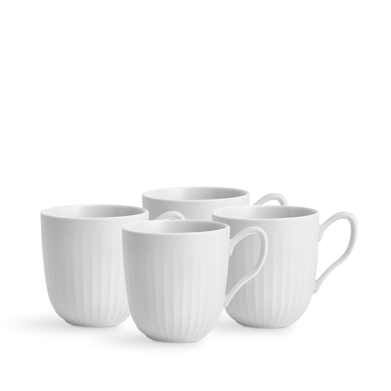 Kähler krus hvid 33 cl 4 stk. | Kop & Kande
