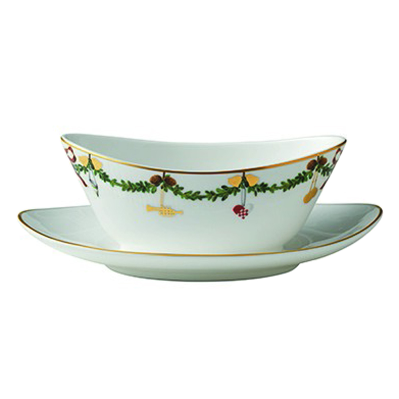 Royal Copenhagen Stjerne Riflet Jul sovseskål multifarvet 43 cl | Kop ...