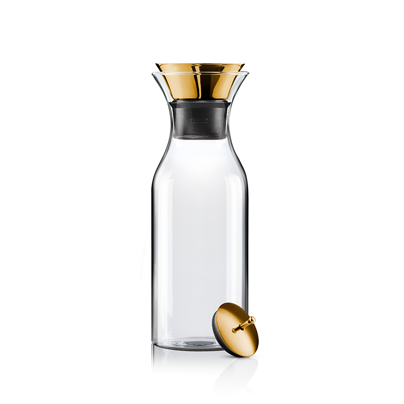 Eva Solo karaffel messing med vippelåg 1 liter | Kop & Kande