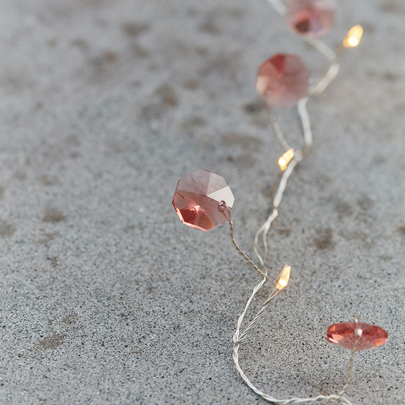 Sirius Anita brilliant lyskæde rosa 20 LED-lys | Kop & Kande