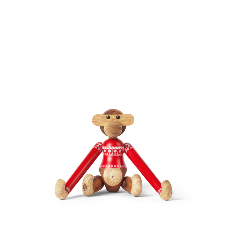 Kay Bojesen mini Abe med juletrøje teaktræ | Kop & Kande