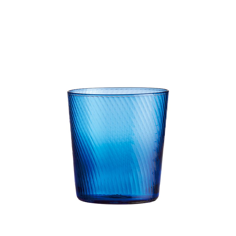 Aida RAW UNIQUE swirl glas dark blue 30 cl | Kop & Kande
