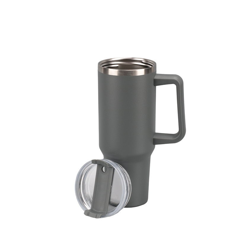 Olsen Home termokop med sugerør grå 1200 ml | Kop & Kande