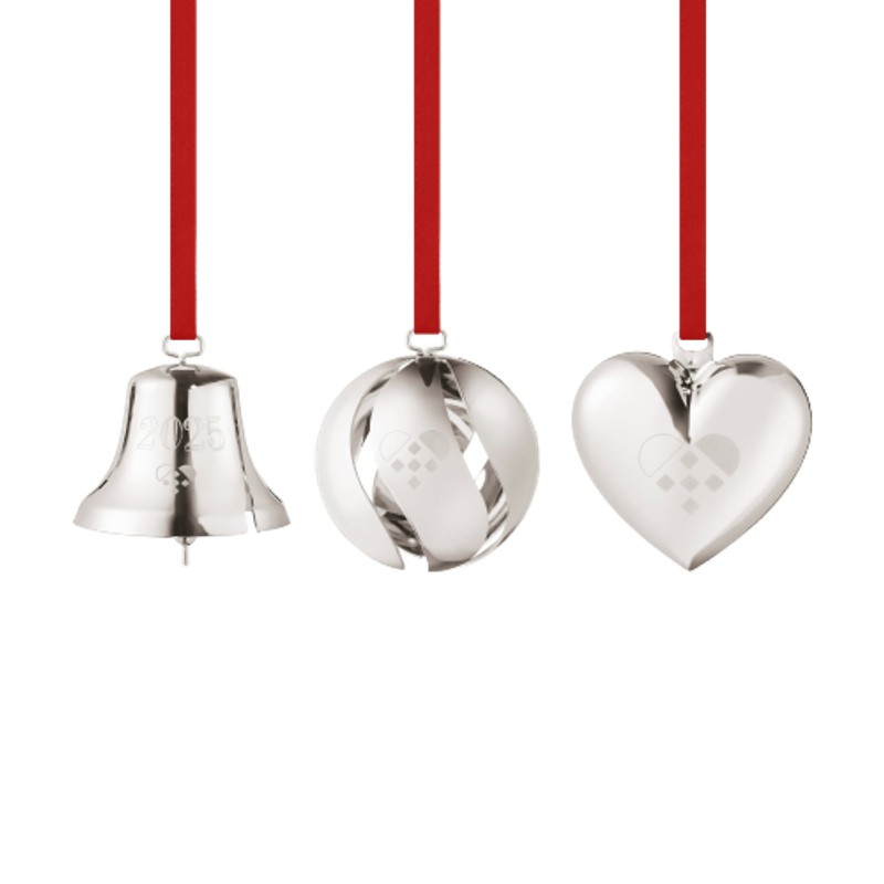 Georg Jensen Jul 2025 ornamentsæt 3 stk. palladium | Kop & Kande