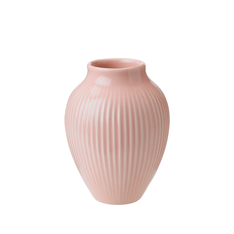 Knabstrup Keramik Ripple vase rosa H12,5 cm | Kop & Kande
