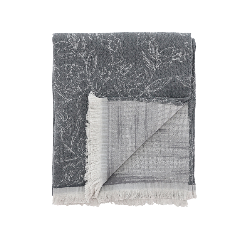 Södahl Infinity plaid bomuld ash/grey 130x170 cm | Kop & Kande