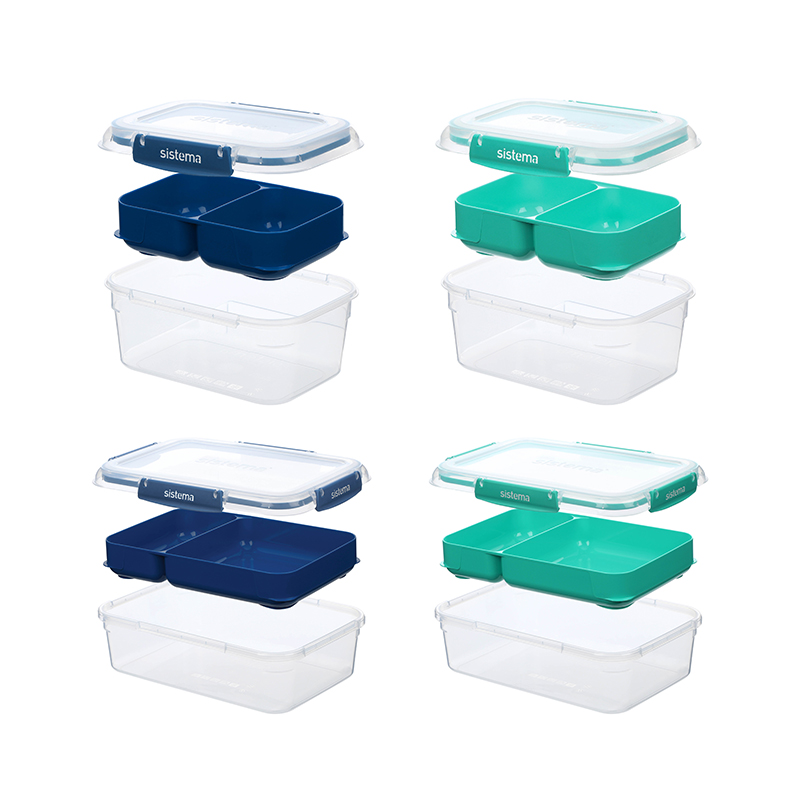 Sistema Stax To Go madkasse 2 liter 4 stk. | Kop & Kande